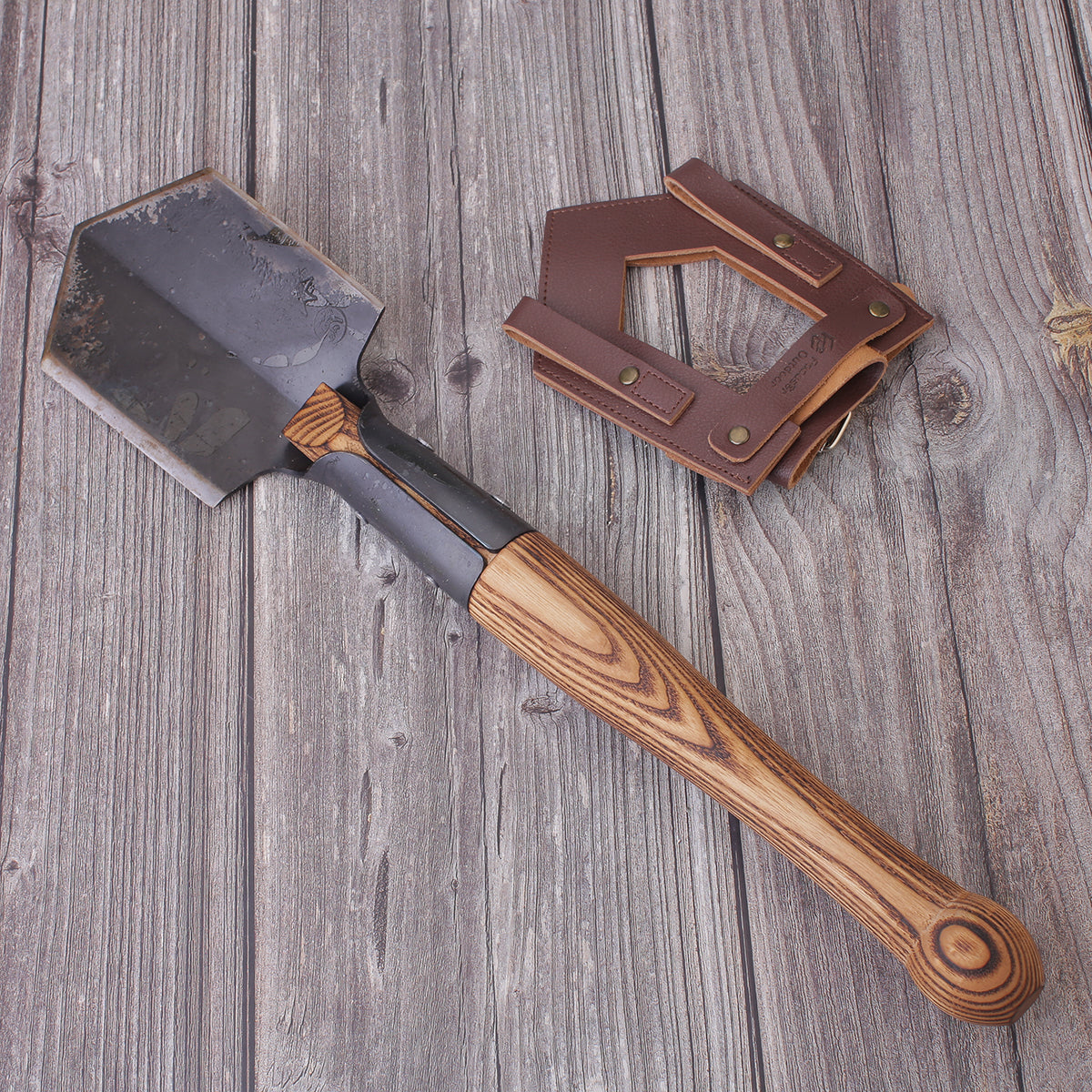 Hand-Forge Outdoor Sharp Trowel With Sheath SP703 – Focuser Carving