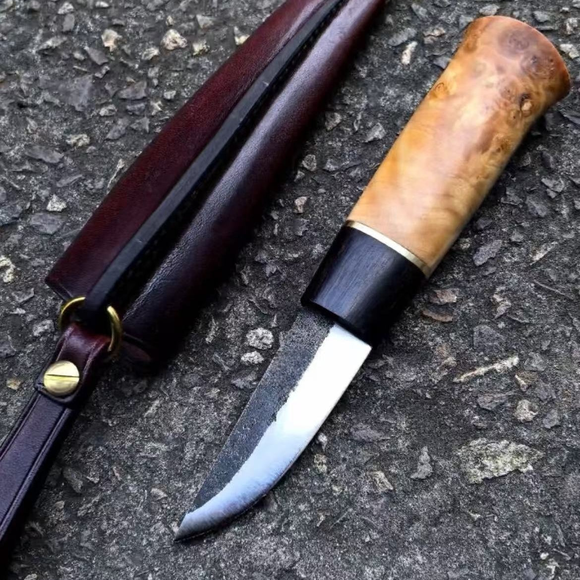 Forged 52100 Steel Outdoor Knife For Bushcraft. – Focuser Carving